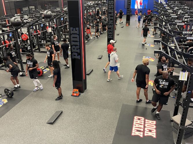 KU football opens new locker room, weight room - KU Sports
